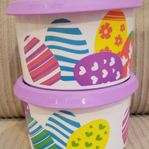 Tupperware | Kitchen | Tupperware One Touch Easter 2pc Canister Set ...